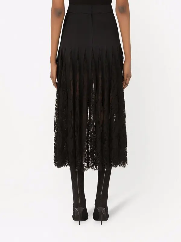 Dolce & Gabbana Chantilly-lace Midi Skirt