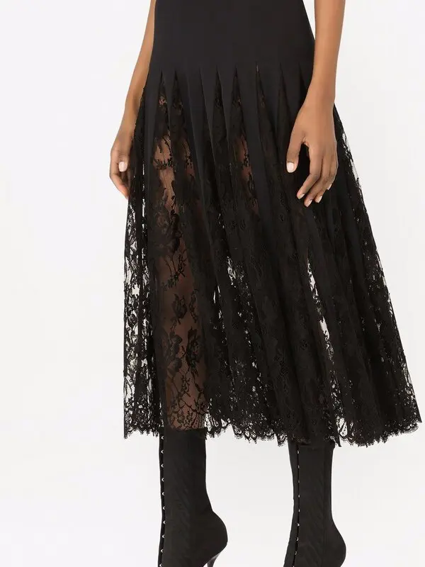 Dolce & Gabbana Chantilly-lace Midi Skirt
