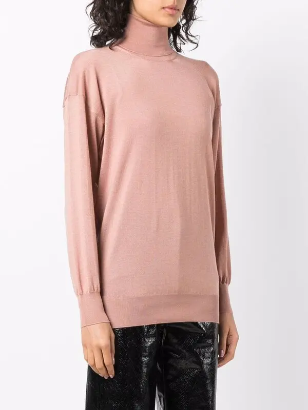TOM FORD High-neck Knitted Top - Pink