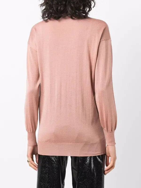 TOM FORD High-neck Knitted Top - Pink