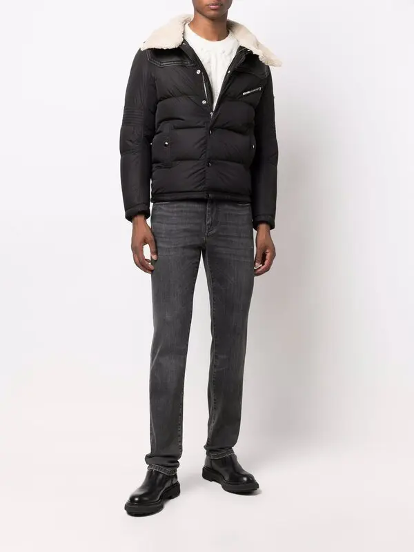 Moncler Leo Down-filled Biker Jacket