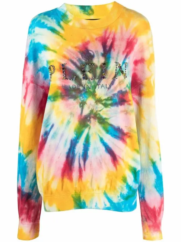 Philipp Plein Tie-dye Print Sweatshirt - Yellow