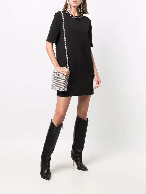 Philipp Plein Crystal-embellished Mini Dress