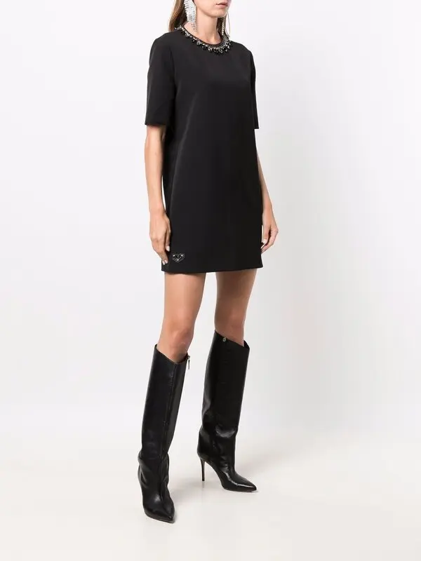 Philipp Plein Crystal-embellished Mini Dress