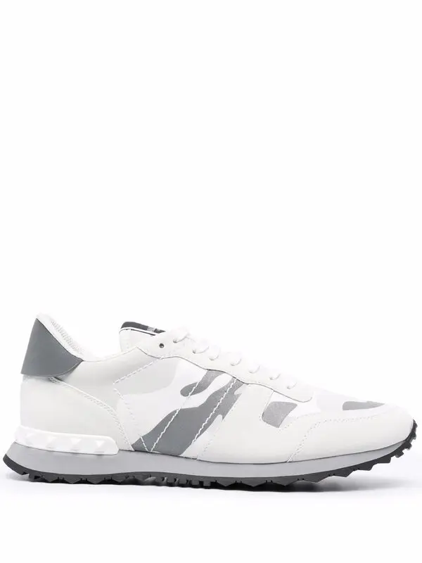 Valentino Garavani Camouflage Rockrunner Sneakers - White