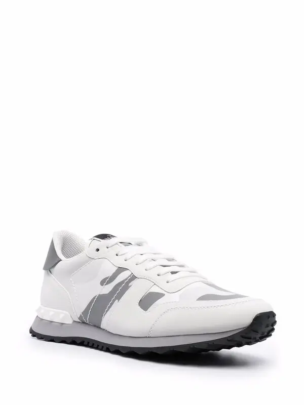 Valentino Garavani Camouflage Rockrunner Sneakers - White