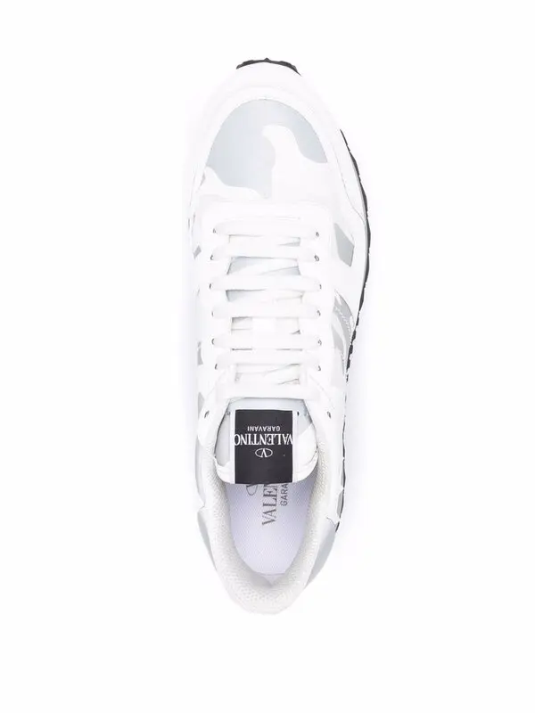 Valentino Garavani Camouflage Rockrunner Sneakers - White