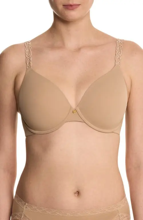 Natori Pure Luxe Underwire T-shirt Bra - Cafe