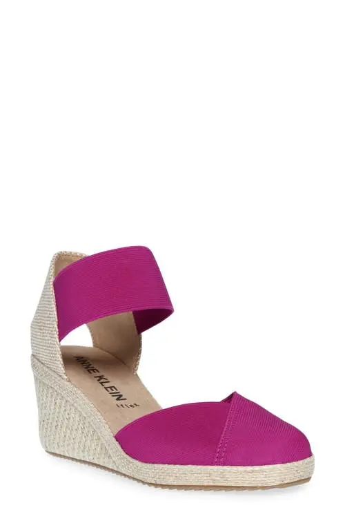 Anne Klein Zoey Wedge Sandal - Fuschia