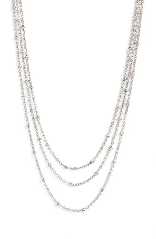 Nordstrom Triple Wrap Necklace - Rhodium