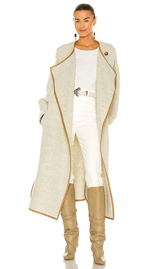 Isabel Marant Jolni Coat In Grey
