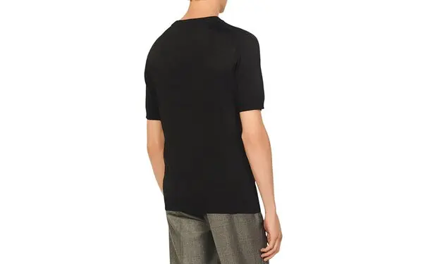 Sandro Knitted Tee - Black