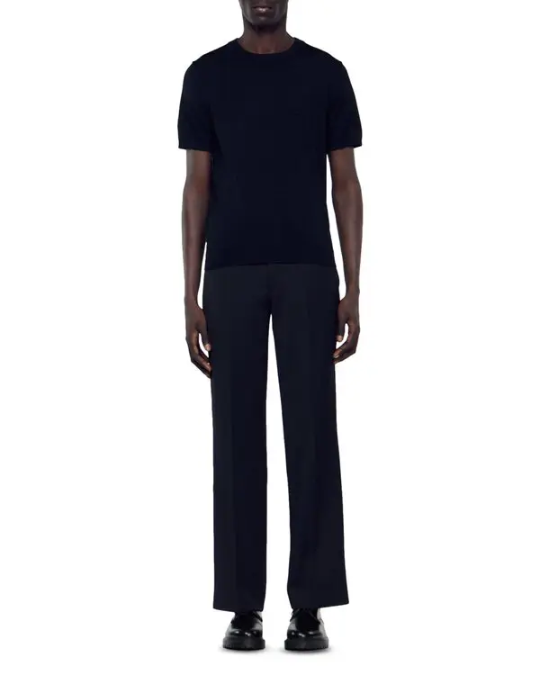 Sandro Knitted Tee - Black