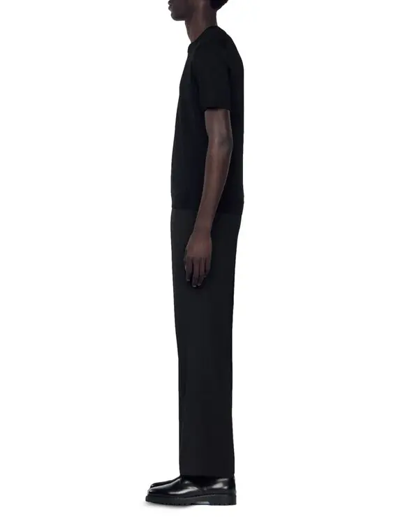 Sandro Knitted Tee - Black