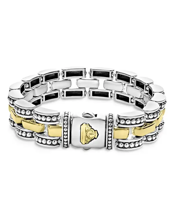 Lagos 18k Yellow Gold And Sterling Silver Link Bracelet