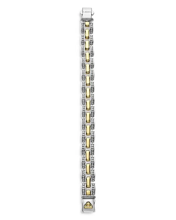 Lagos 18k Yellow Gold And Sterling Silver Link Bracelet