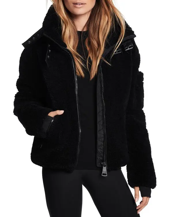 Sam. Sherpa Denver Jacket - Black