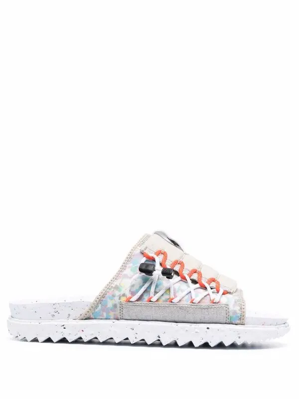 Nike Asuna Crater Logo-patch Slides - Neutrals