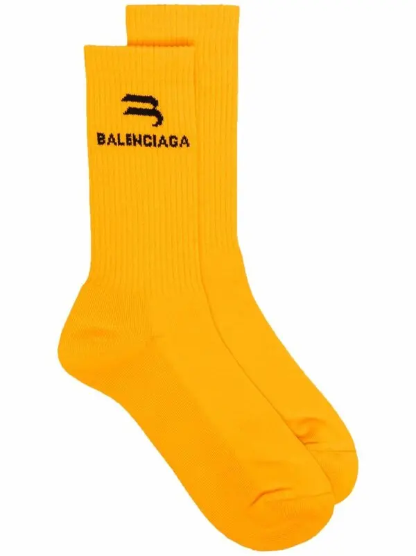 Balenciaga Sporty B Sport Socks - Orange
