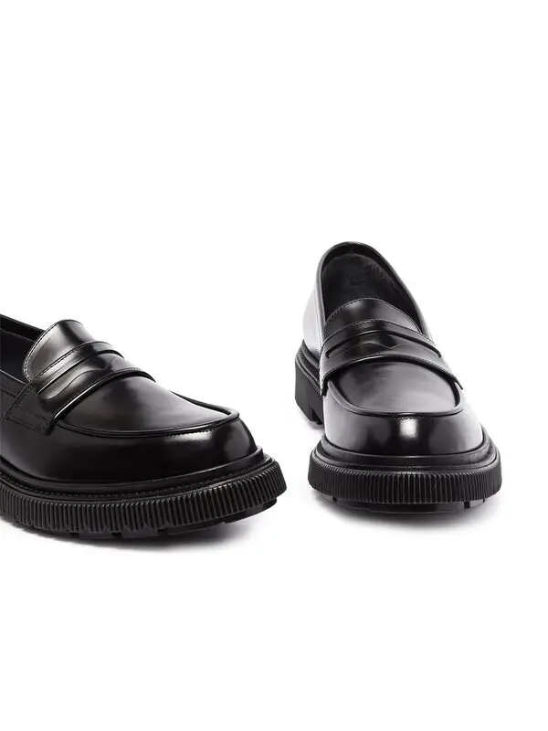 ADIEU PARIS Penny-slot Leather Loafers