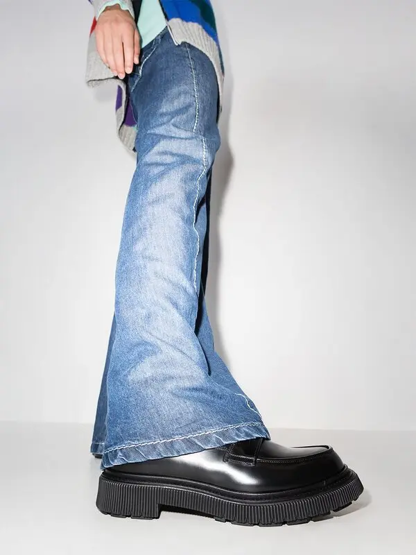 ADIEU PARIS Penny-slot Leather Loafers
