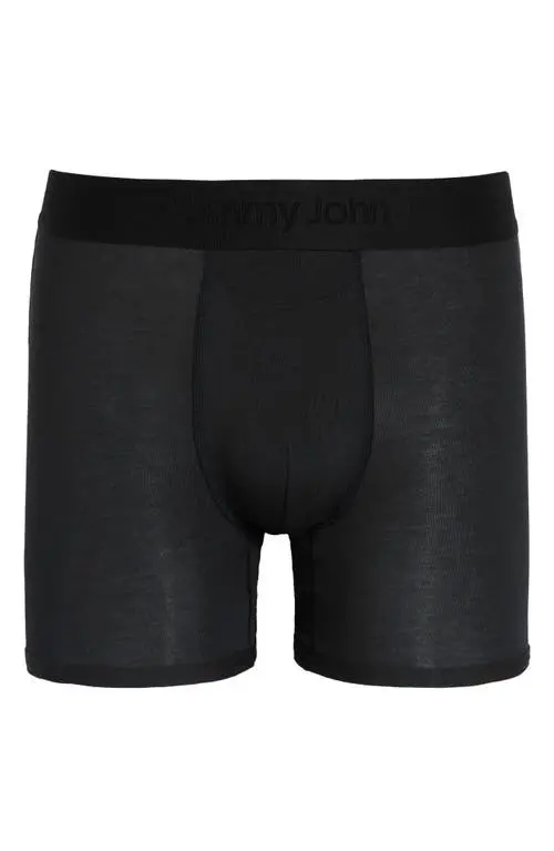 Tommy John Second Skin 4-inch Boxer Briefs - Black