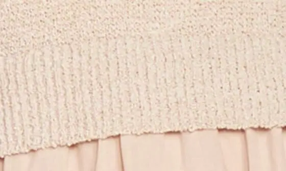 EN SAISON Mixed Media Tiered Midi Dress