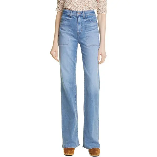 Veronica Beard Crosbie Wide Leg Jeans - Amethyst