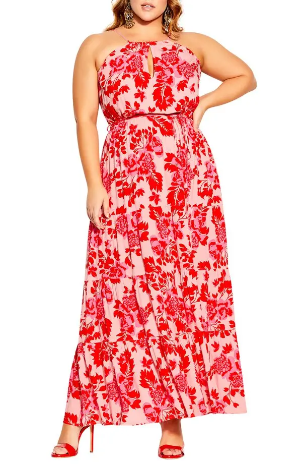 green emerald velvet dress City Chic Maxi Dress