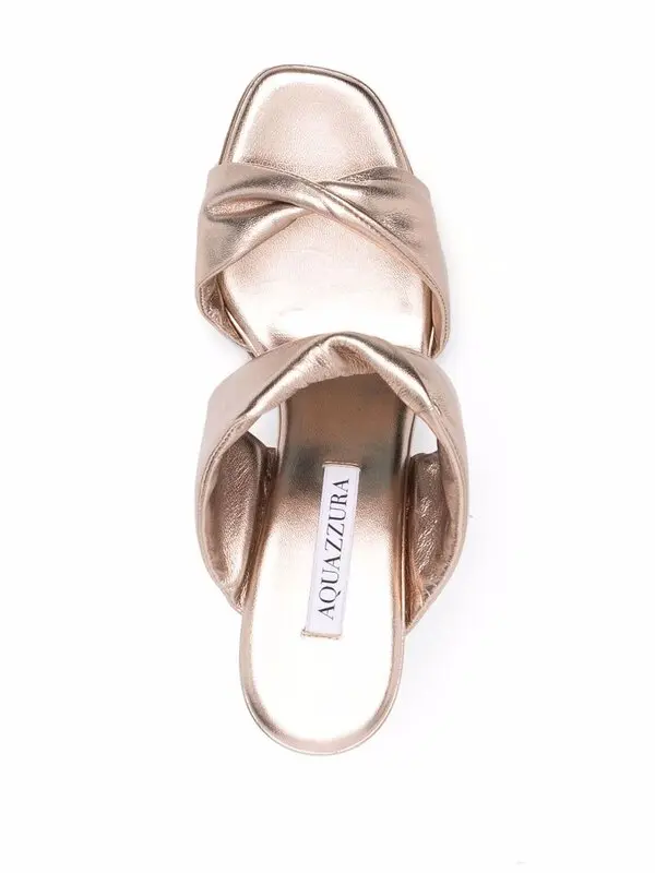 AQUAZZURA Twist 95 Sandals - Gold