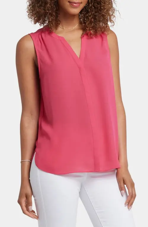 NYDJ Print Pleat-back Sleeveless Blouse - Watermelon