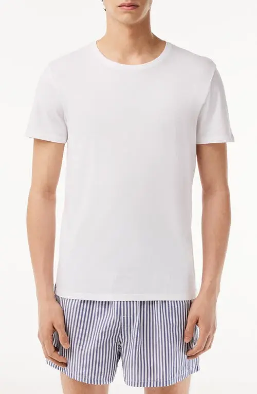 Lacoste 3-pack Essentials Crewneck T-shirts - White