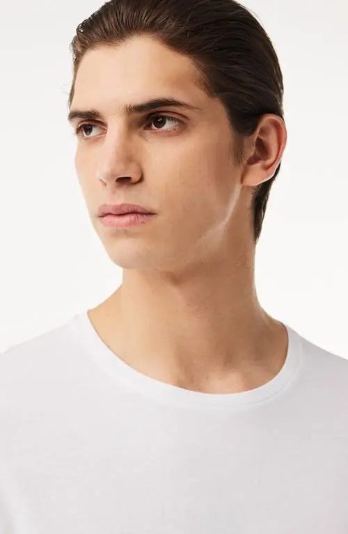 Lacoste 3-pack Essentials Crewneck T-shirts - White