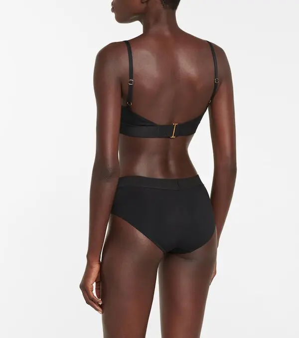 TOM FORD Logo Stretch-jersey Triangle Bra - Black