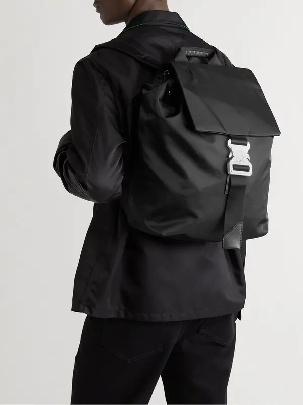 1017 Alyx 9sm Leather-trimmed Nylon Backpack