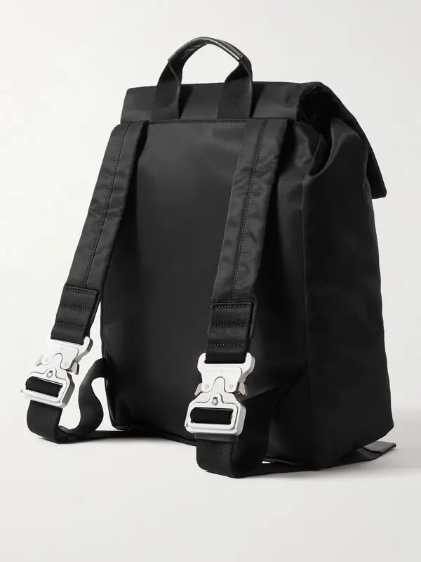 1017 Alyx 9sm Leather-trimmed Nylon Backpack