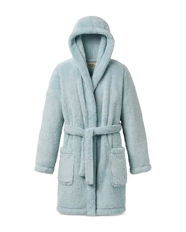 UGG Aarti Hooded Fleece Robe - Sky Blue