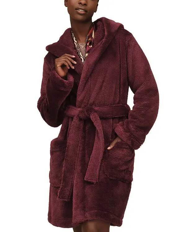 UGG Aarti Hooded Fleece Robe - Wild Grape