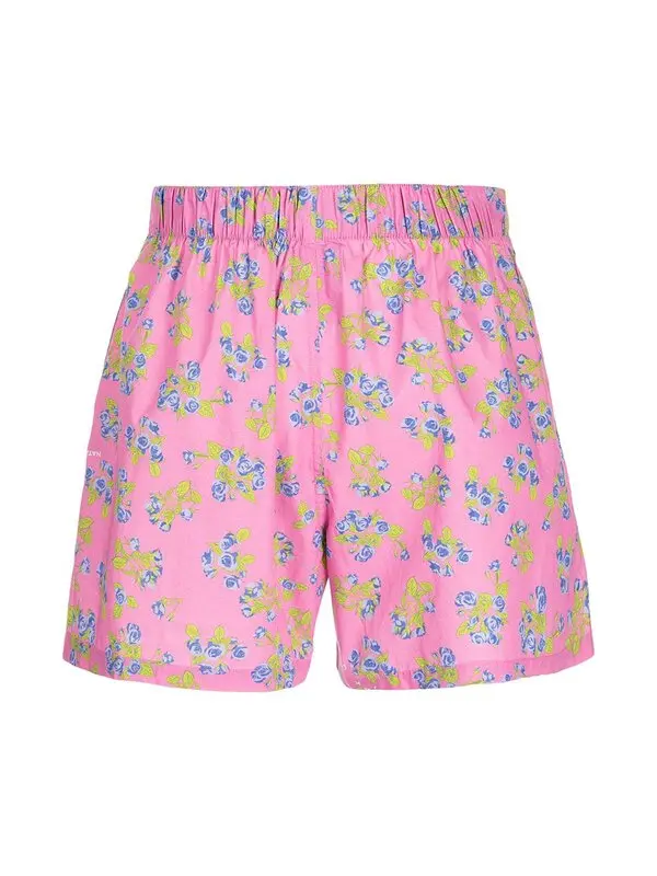 DUOLTD Floral-print Slogan Boxer Shorts