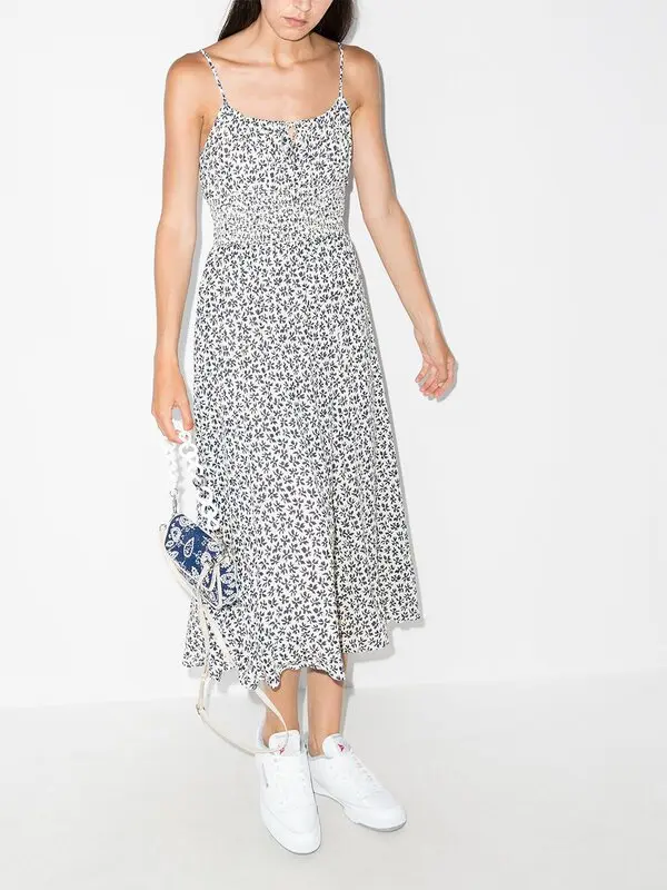 REFORMATION Bran Floral Print Midi Dress