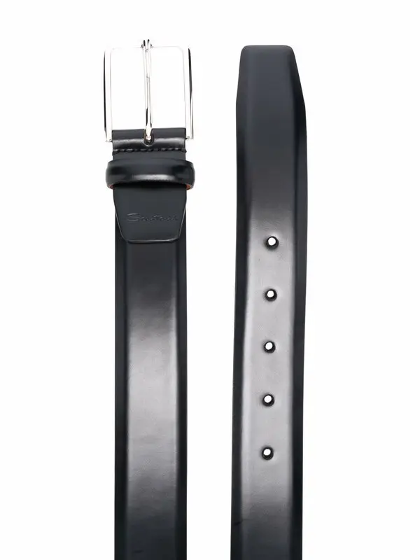 Santoni Leather Strap Belt