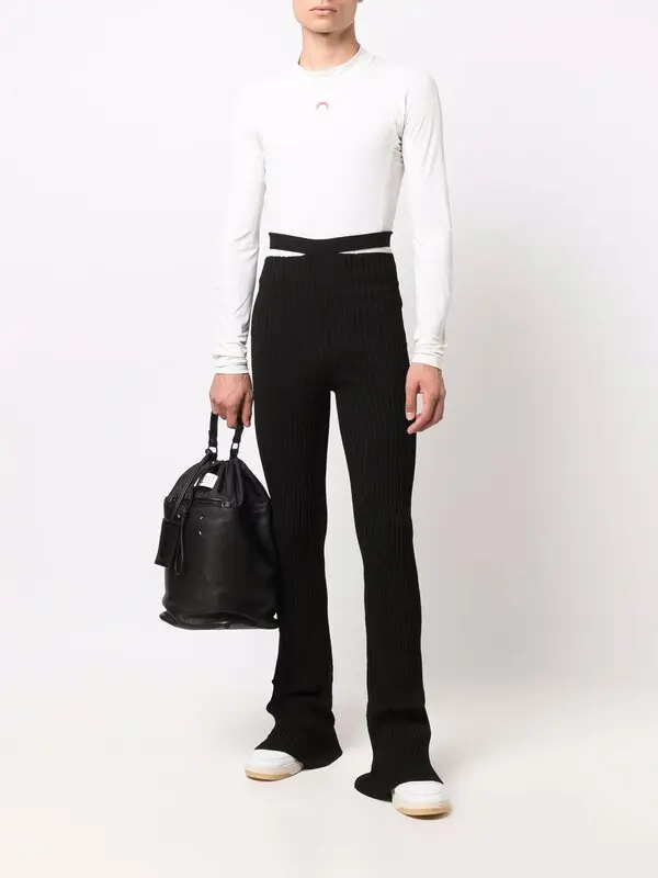 ANDREĀDAMO High-waisted Flared Pants - Black