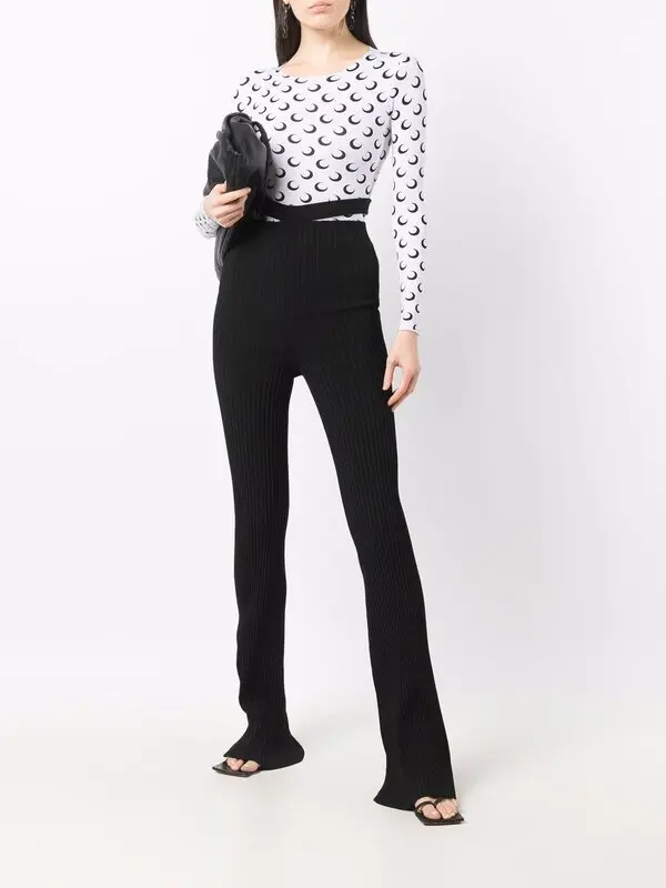 ANDREĀDAMO High-waisted Flared Pants - Black