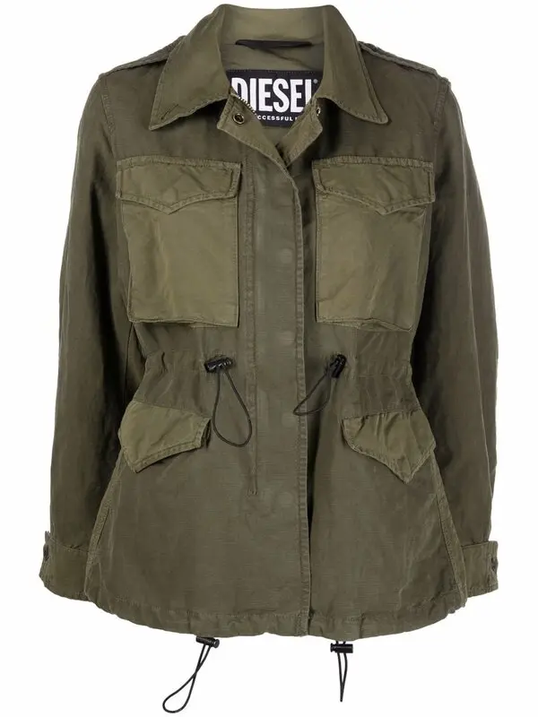 DIESEL® Drawstring Cargo Jacket - Green