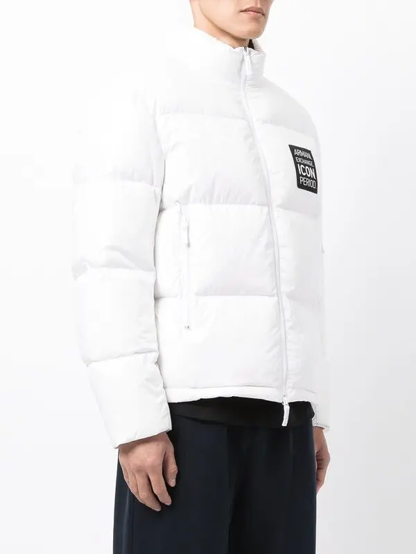 Armani Exchange Icon Period Padded Jacket - White | Editorialist