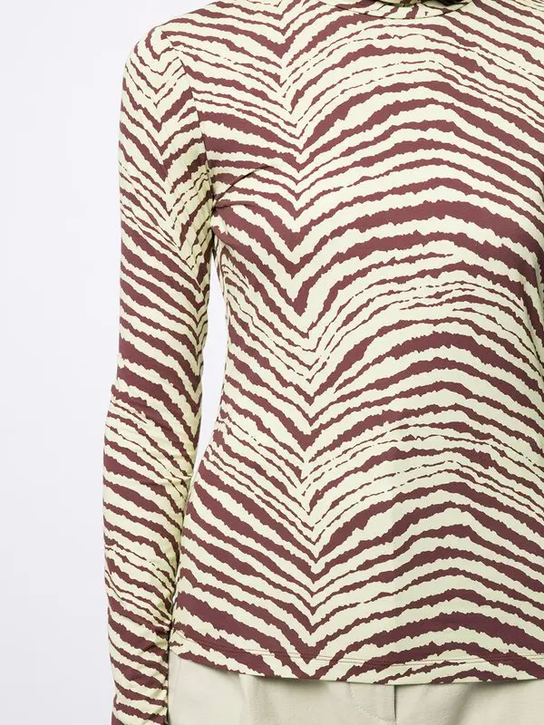 Proenza Schouler White Label Tiger-print High-neck Top