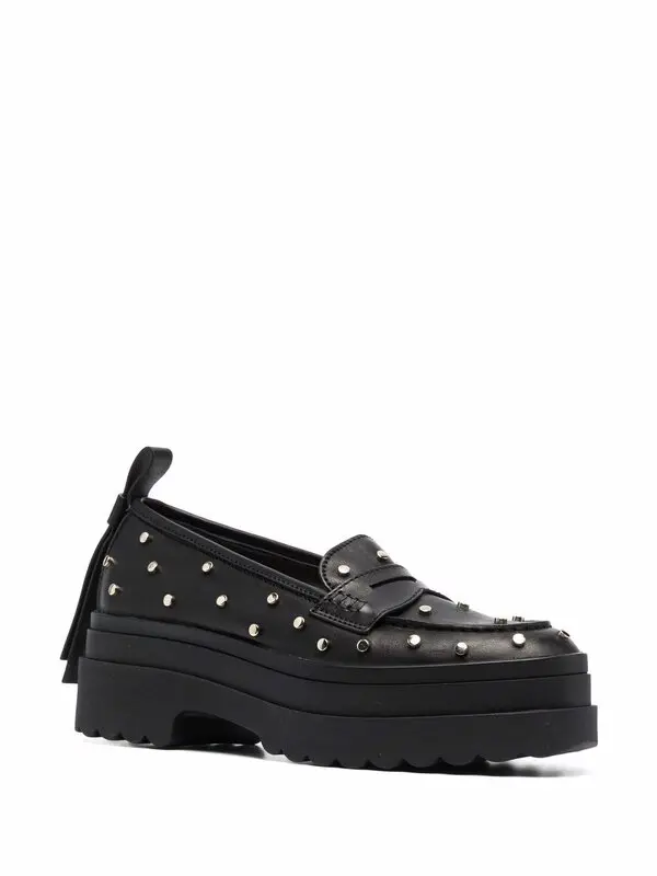 Red Valentino Studded Leather Loafers