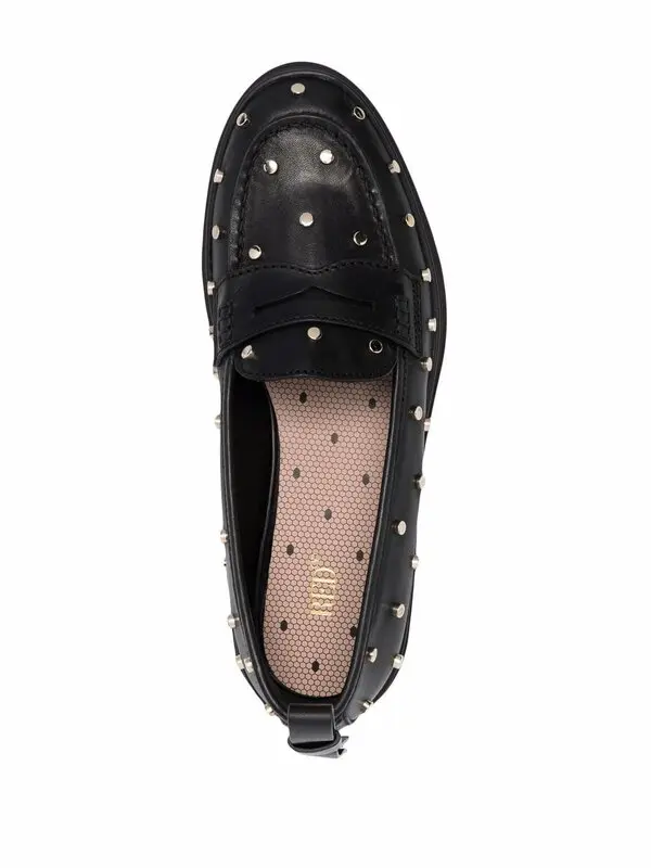 Red Valentino Studded Leather Loafers