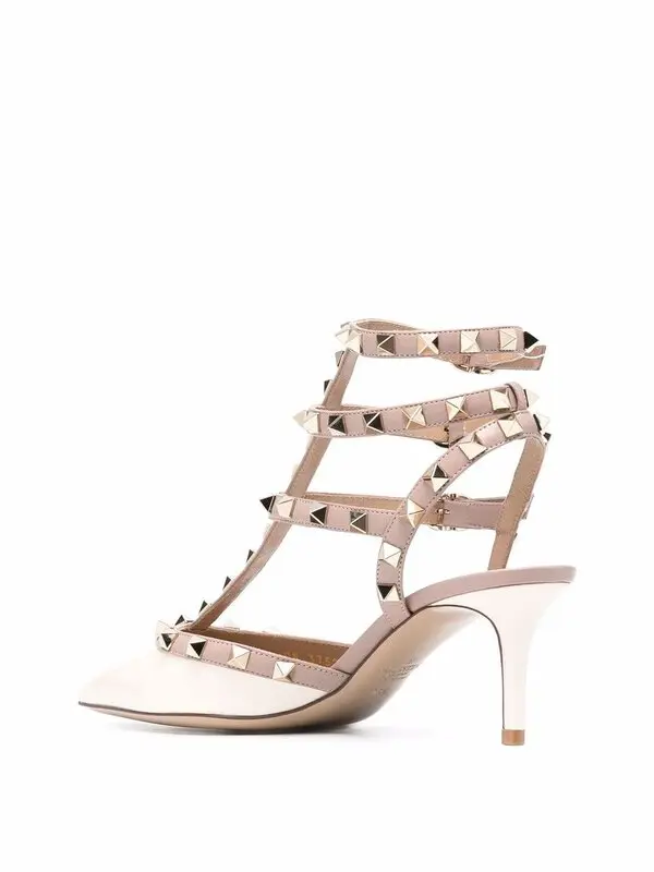 Valentino Garavani Rockstud Caged Pump 65mm - Neutrals
