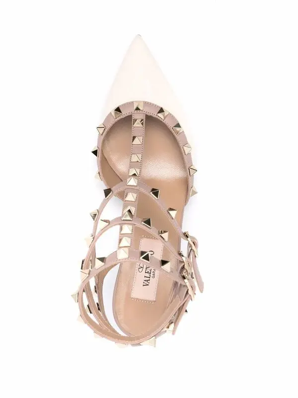 Valentino Garavani Rockstud Caged Pump 65mm - Neutrals